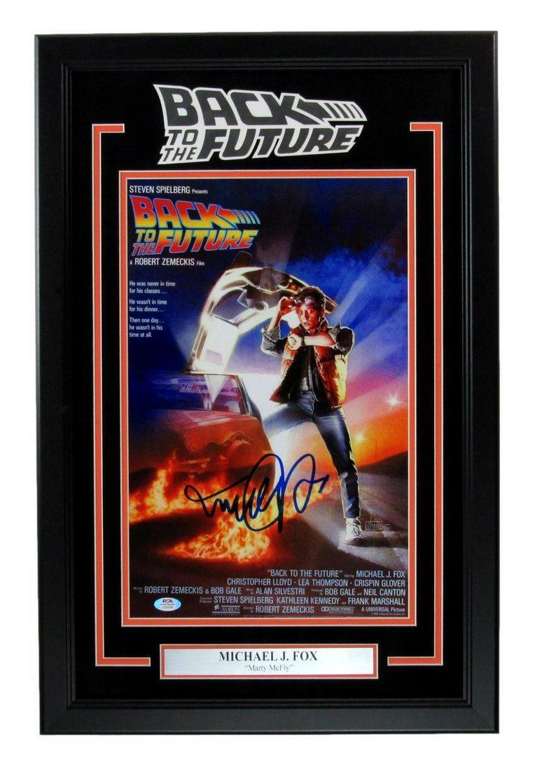 Michael J Fox Autographed 11x17 Photo "Back to the Future" Framed PSA ...