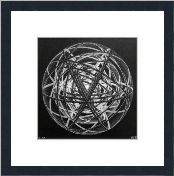 M.c. Escher Concentric Rinds Custom Gallery Framed Print