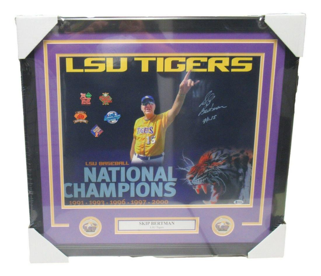 Skip Bertman Signed Autographed 16x20 Photo Framed Lsu Tigers Beckett Bas