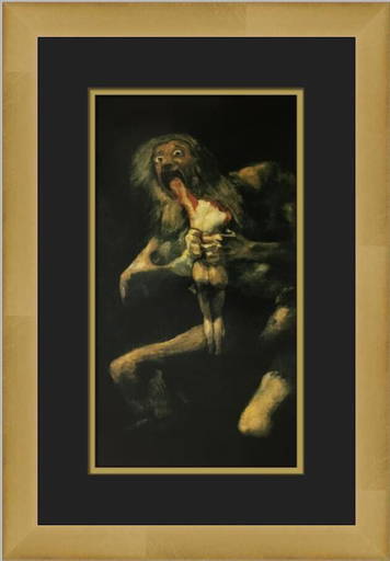 Francisco De Goya Satan Devouring His Children Custom Framed Print