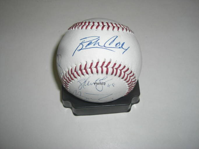 Bobby Cox John Smoltz Mark Lemke Glenn Hubbard Plus More W/coa Signed ...