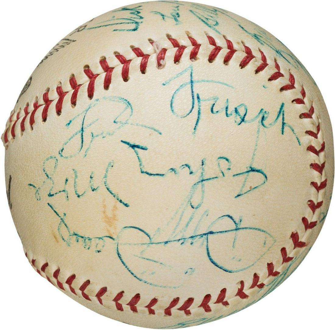 Stan Musial Dizzy Dean Frankie Frisch Medwick Cardinals HOF Signed ...