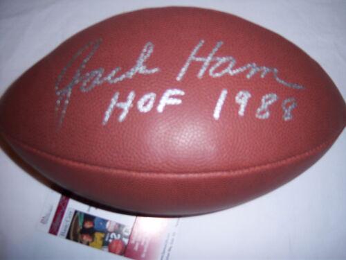 Jack Ham Pittsburgh Steelers Hof Jsa/coa Signed Football