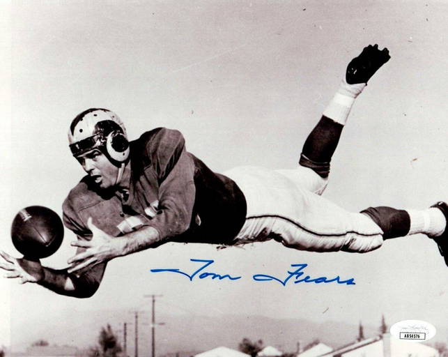 Tom Fears Signed Autographed 8x10 Photo Los Angeles Rams Jsa