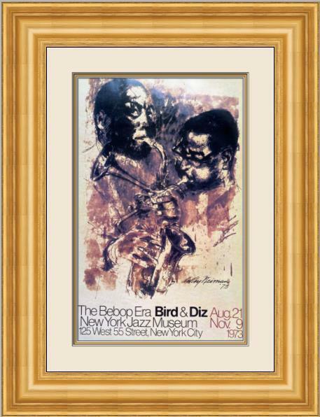 Leroy Neiman The Bebop Era Bird And Diaz Custom Gallery Framed