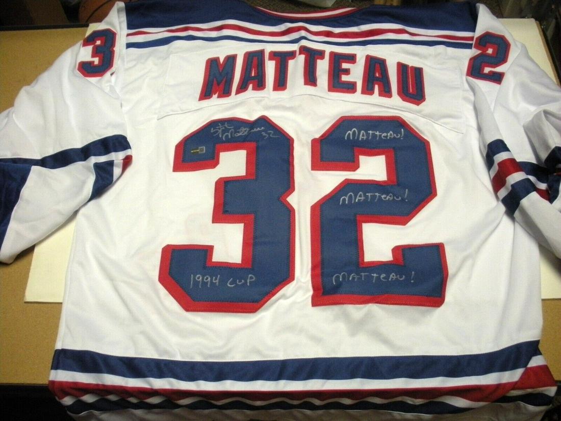 STEPHEN MATTEAU NEW YORK RANGERS 1994 CUP LAST ONE JSA/COA SIGNED ...