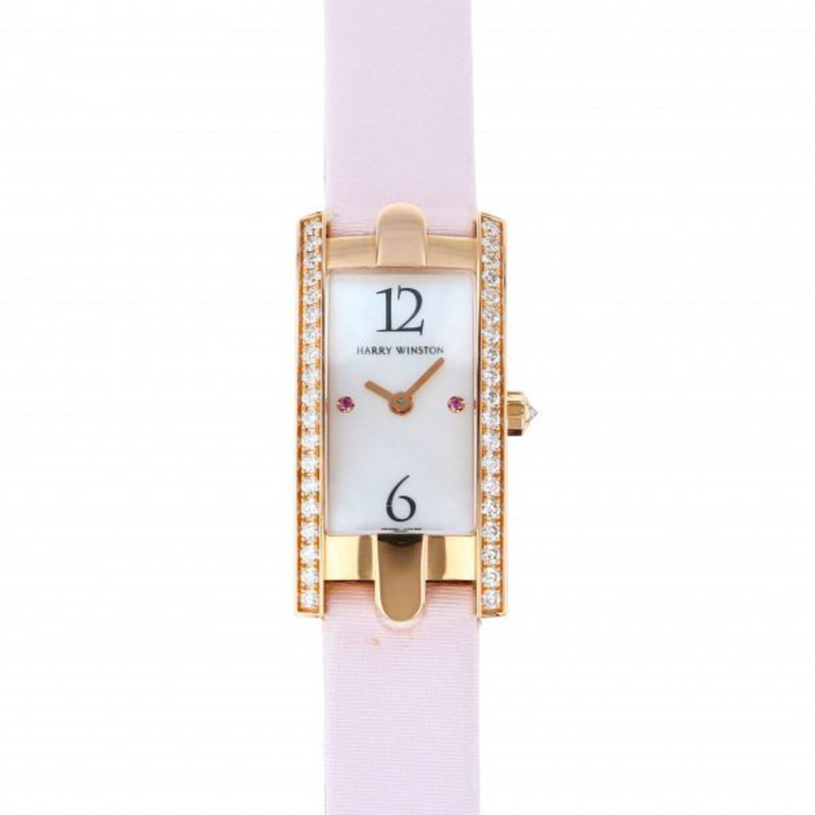 Harry Winston Harry Winston Avenue C Mini 332lqr White Dial Watch Ladies