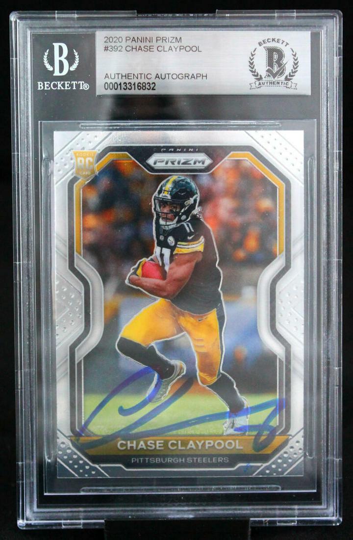 2020 Panini Prizm #392 Chase Claypool Pittsburgh Steelers Autograph Beckett