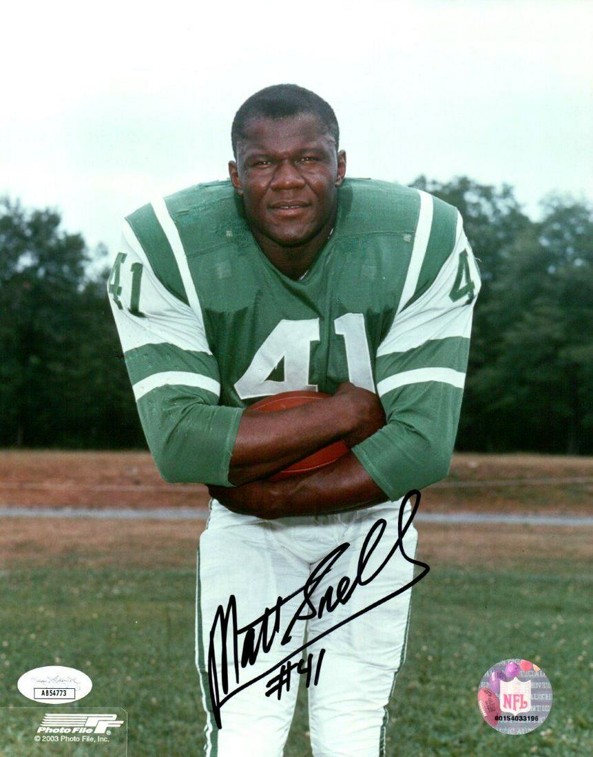 Matt Snell Signed Autographed 8x10 Photo New York Jets Pose Jsa