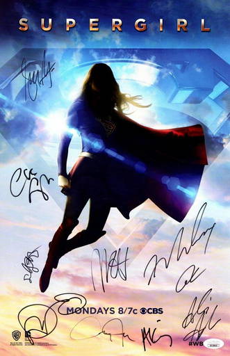 Supergirl Multi Signed Autograph 11x17 Poster 9 Autos Benoist Leigh Jsa