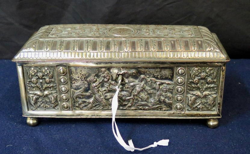 Antique Silverplate Trinket Box