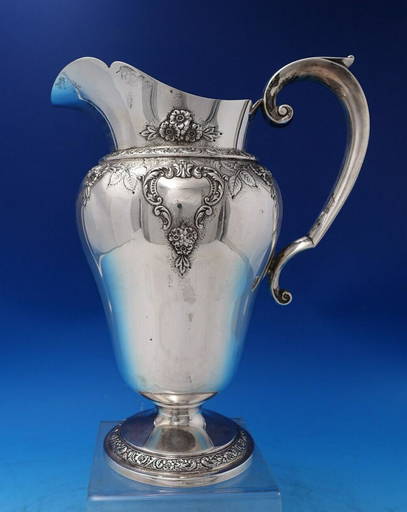Meadow Rose By Watson Wallace Sterling Silver Water Pitcher U220 4 Pints