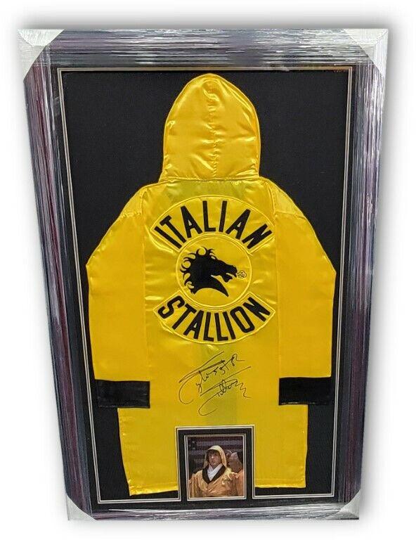 Sylvester Stallone Hand Signed Autographed Boxing Robe Rocky Framed Jsa