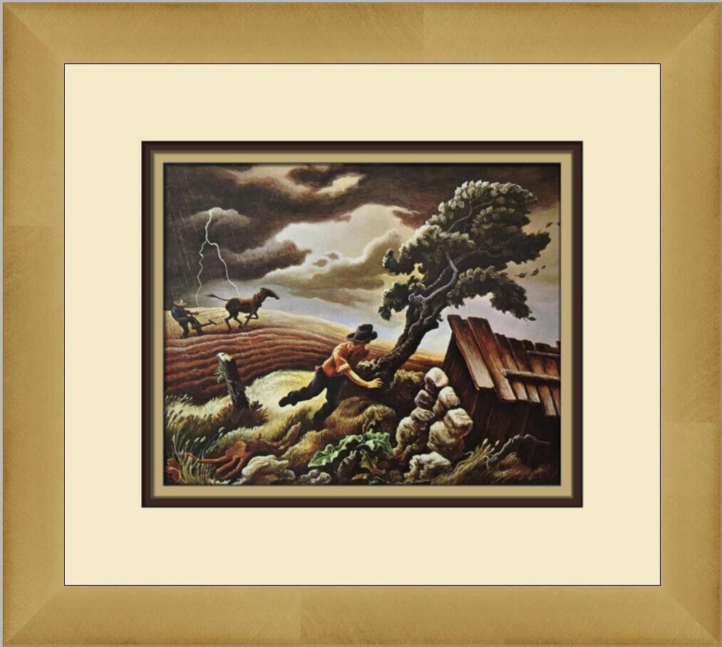 Thomas Hart Benton The Hailstorm Custom Framed Print Auction
