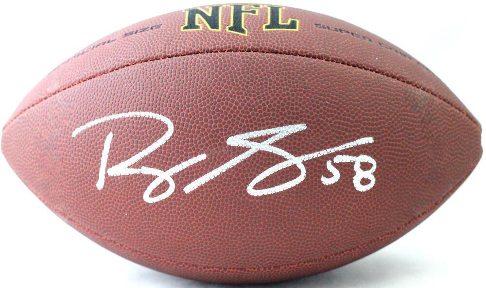 Roquan Smith Autographed Wilson Super Grip Football- Beckett Witness ...
