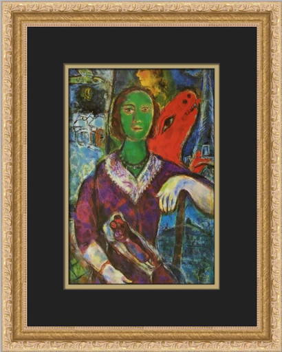 Marc Chagall Portrait Of Vava Custom Framed Print