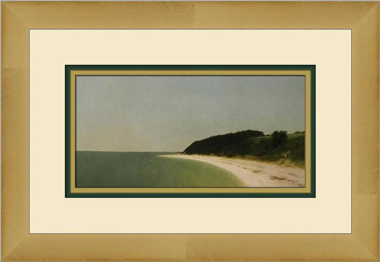 John Frederick Kensett Eatons Neck Custom Framed Print