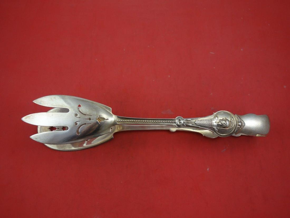 Medallion By Wood & Hughes Sterling Silver Sandwich Tong 11" Pierced ...