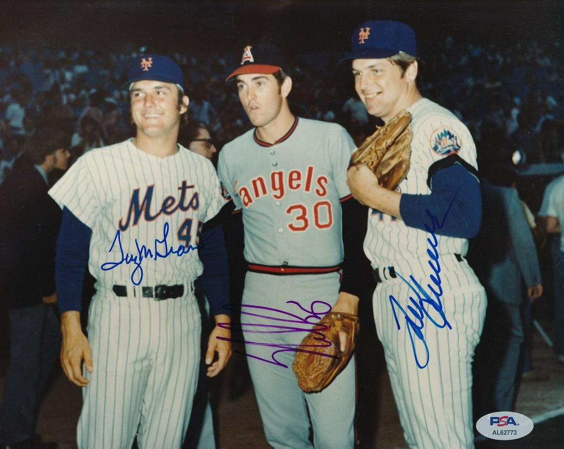 Tom Seaver/nolan Ryan/tug Mcgraw Multi-autographed 8x10 Photo Psa/dna ...