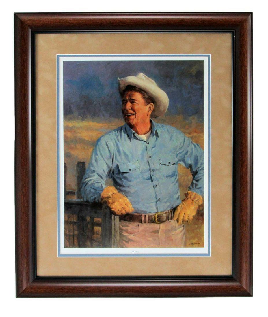 Andy Thomas "reagan" Painting 13x17 Print Of Ronald Reagan Framed ...