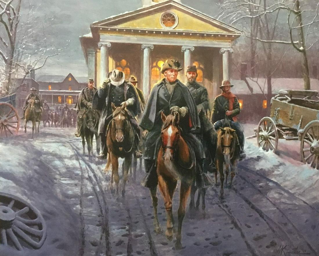 Mort Kunstler Civil War The Gray Ghost Custom Framed Print Auction