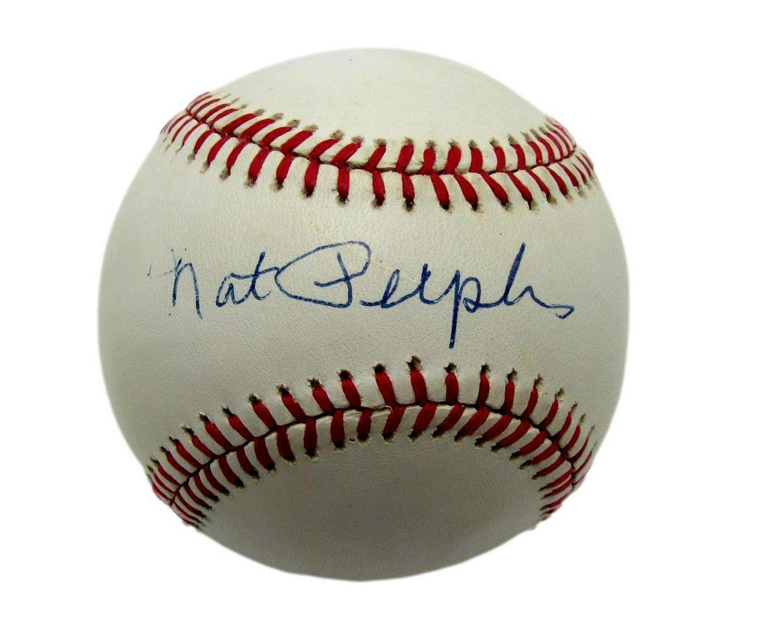 Nat Peeples Signed Oal Baseball Negro League Memphis Red Sox Psa/dna
