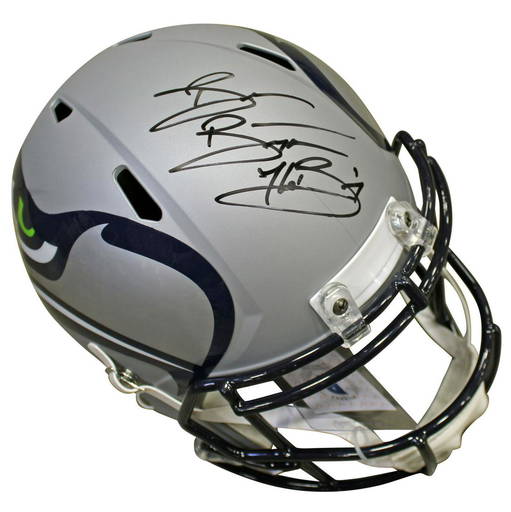 Seahawks Brian Bosworth "the Boz" Signed Amp Full Size Speed Rep Helmet Bas
