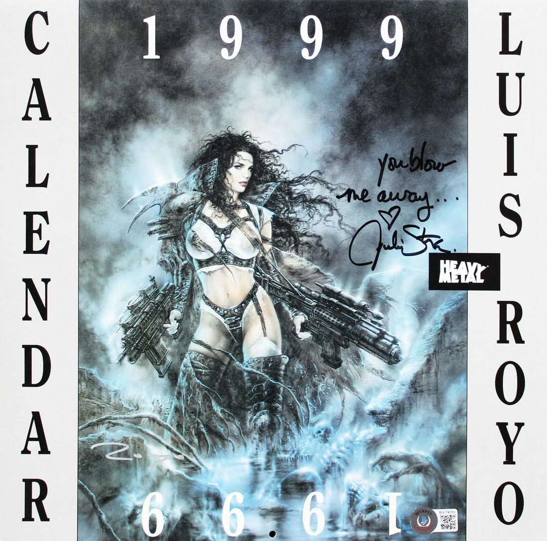 Julie Strain Heavy Metal Signed 1999 Luis Royo Calendar Bas #ba74090