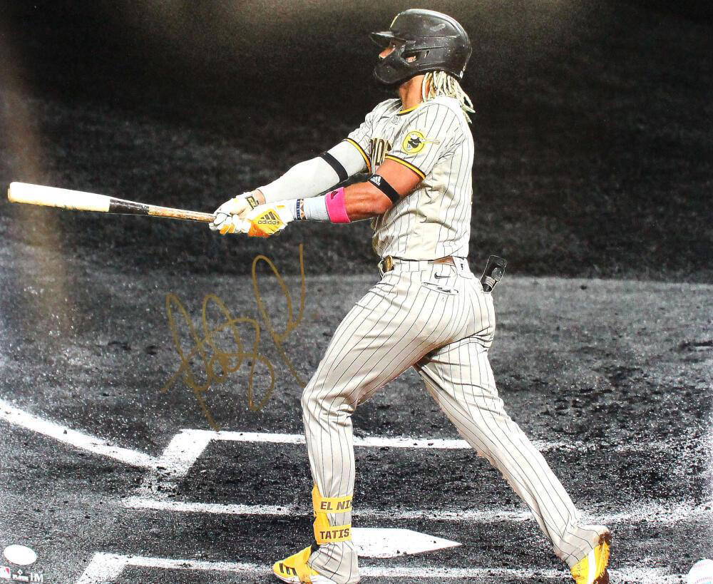 Fernando Tatis Jr Autographed Sd Padres 16x20 Hm Spotlight Batting ...