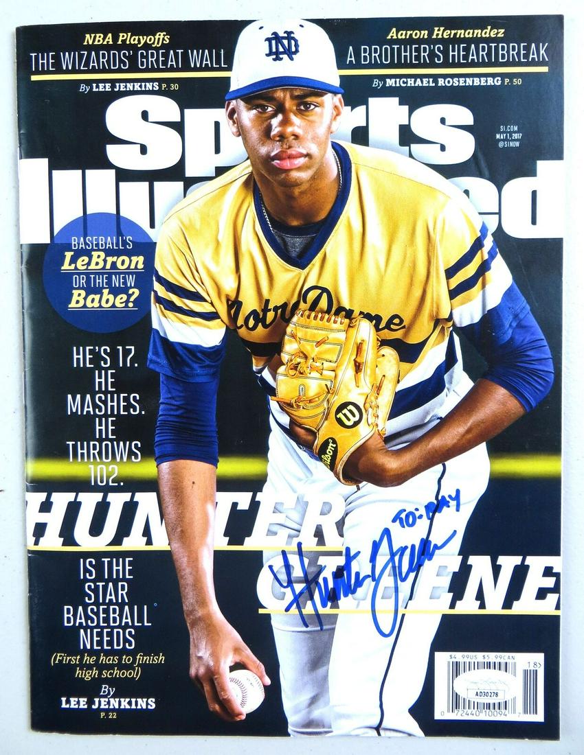 Hunter Greene Signed Autographed Magazine Sports Illustrated May 2017 ...