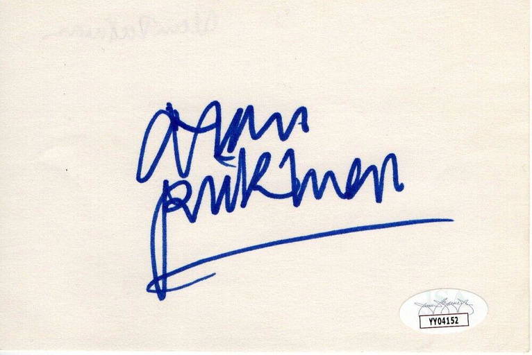 Alan Rickman Signed Autographed Index Card Harry Potter Die Hard Jsa