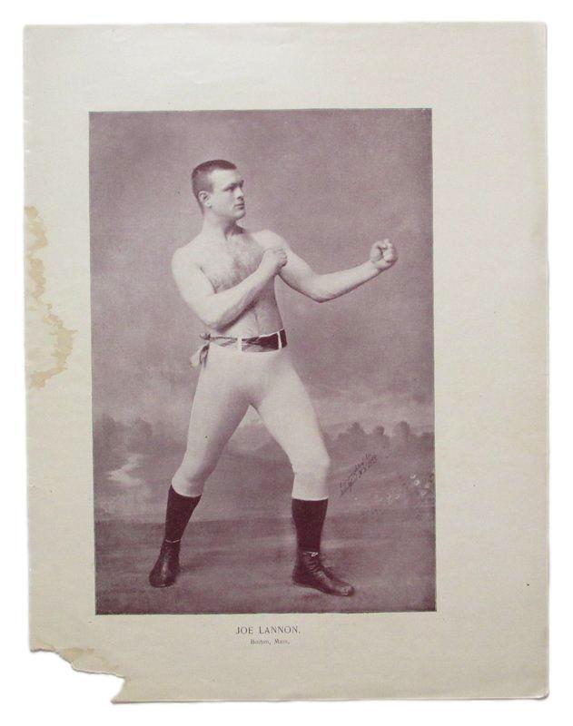 Joe Lannon Boxer 1895 Boxing Gladiators 11x15 Supplement Poster Auction