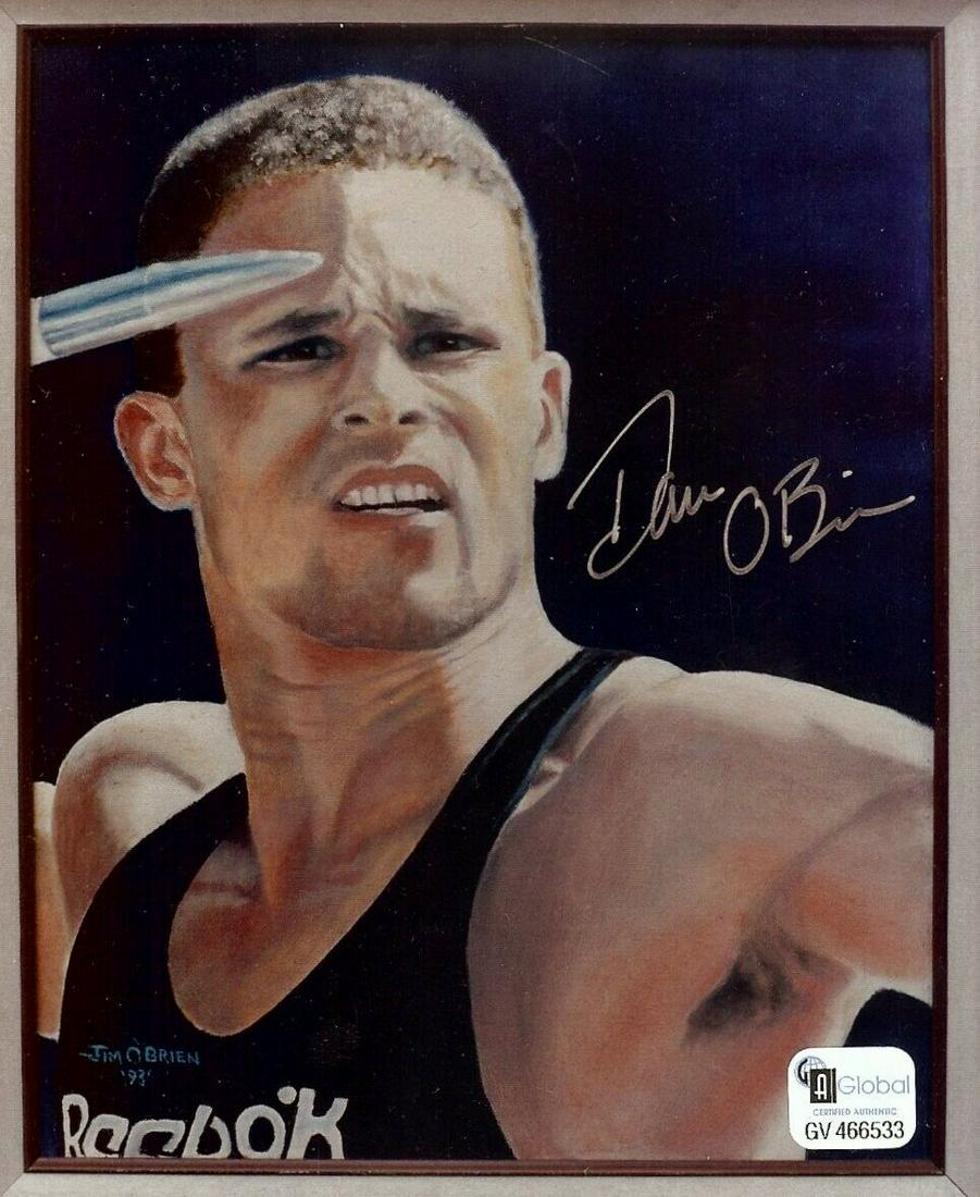 Dan Obrien Signed Autographed 5x6 Photo Track And Field Legend Auction