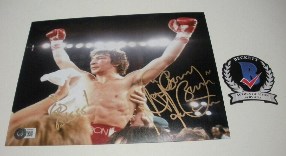 Ray Boom Boom Mancini Boxing Champ Last One Beckett/coa Signed 8x10 ...