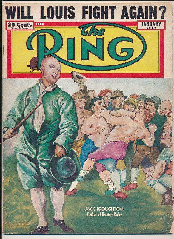 The Ring January 1950 Boxing Magazine - Jack Broughton On The Cover ...