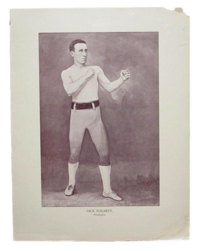 Jack Fogarty Boxer 1895 Boxing Gladiators 11x15 Supplement Poster. Auction