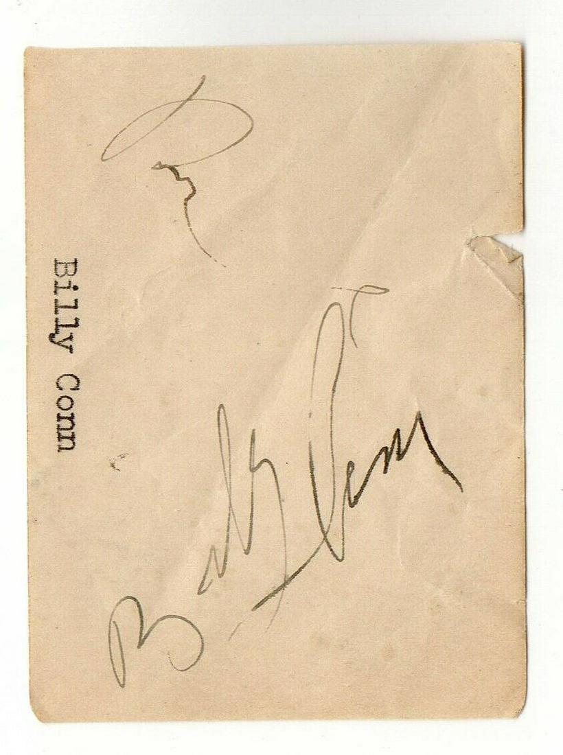 Billy Conn Signed Autographed Paper Cut Signature Boxing Legend Jsa Auction