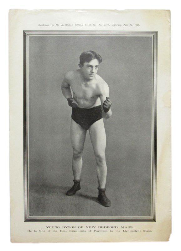 1913 National Police Gazette Magazine Young Dyson 11x15 Supplement Poster Auction