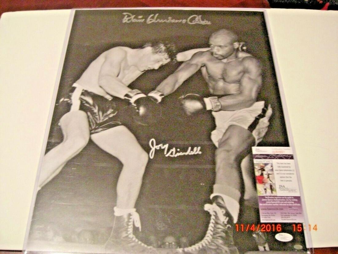 Rubin Hurricane Carter Vs Joey Giardello Boxing Jsa/coa Signed 16x20 ...