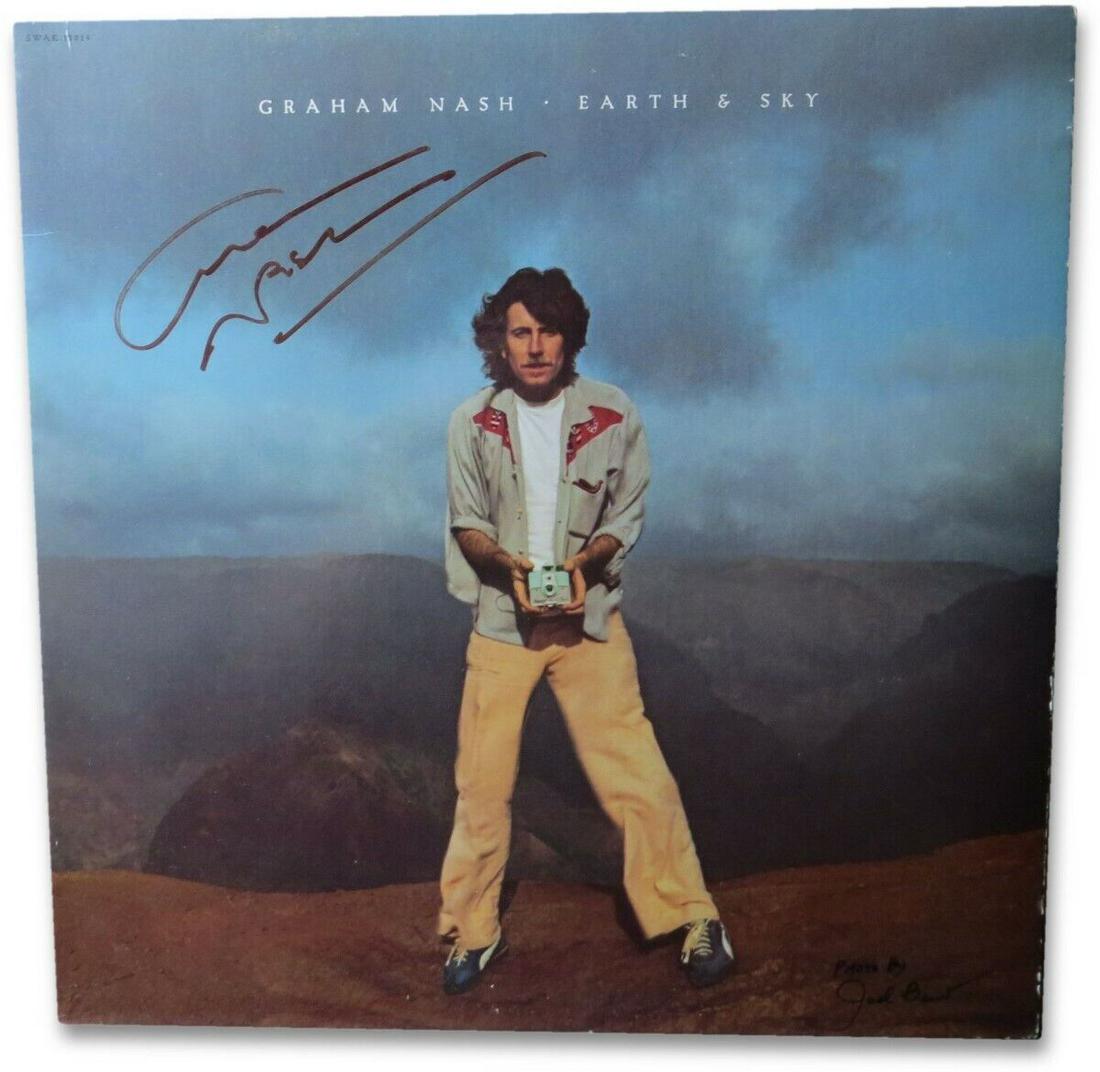 Graham Nash Signed Autographed Album Cover Earth & Sky Jsa Auction