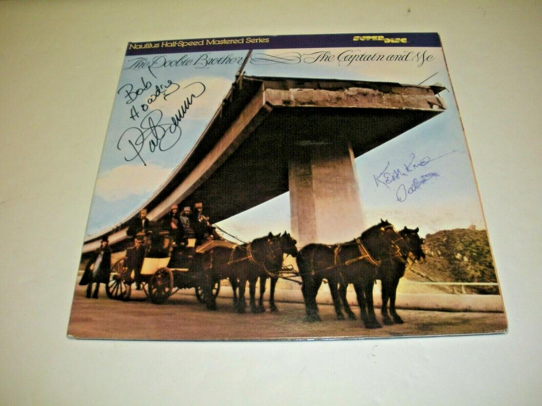 The Doobie Brothers Pat Simmons Keith Knudsen +1 W/coa Signed Record ...