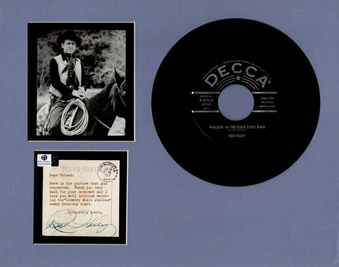 Red Foley Signed Autograph 11x14 Matted Photo Record Cut Country Legend ...