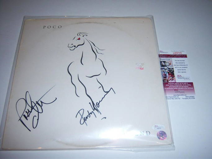 Poco Legend Paul Cotton Rusty Young Jsacoa Signed Lp Record Album