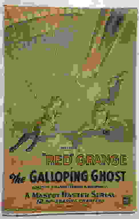 1931 The Galloping Ghost Movie Poster Red Grange Auction