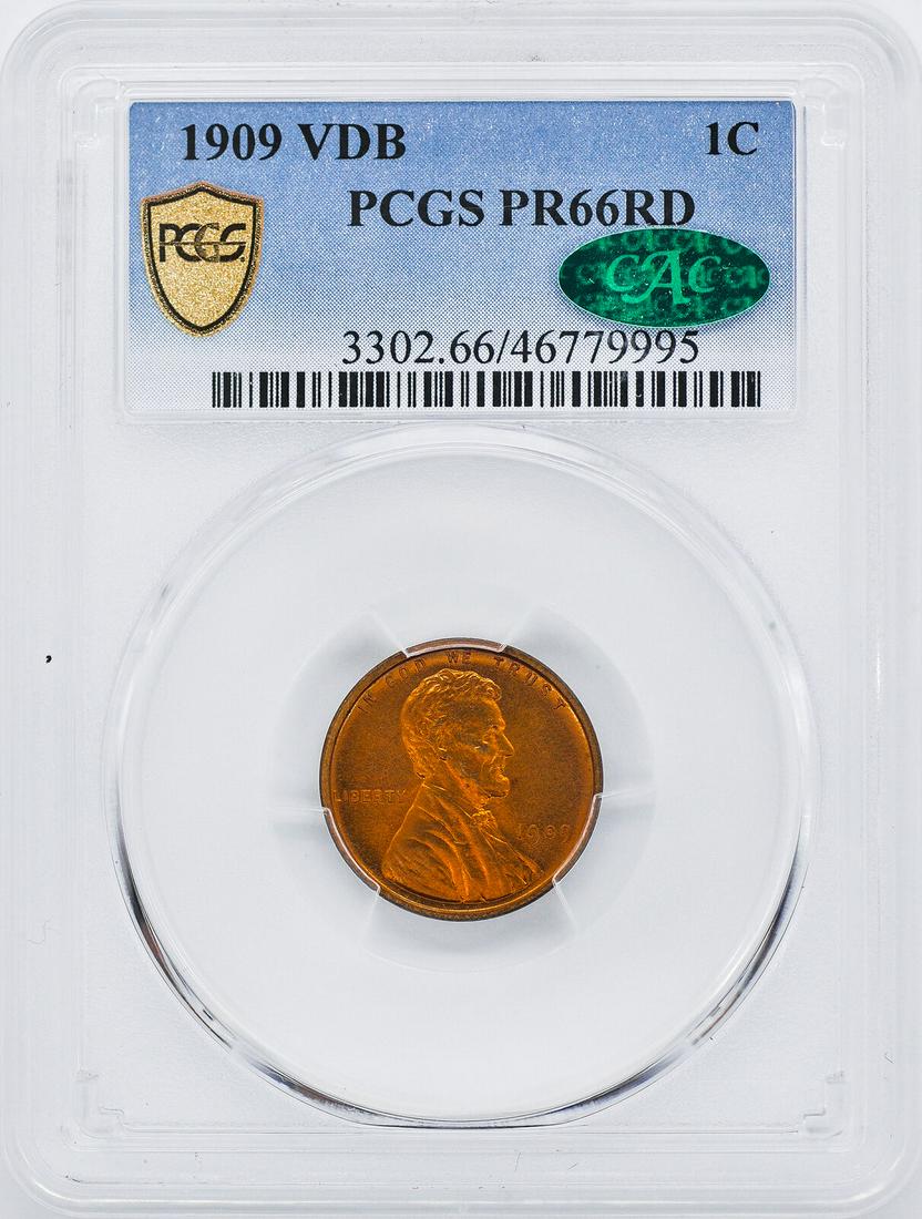 1909 Vdb Lincoln Matte 1c Pcgs Pr 66 Rd Auction