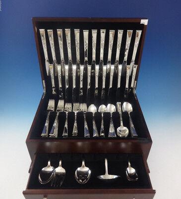 Classic Rose By Reed & Barton Sterling Silver Flatware Set 12 Service ...