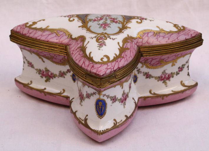 Magnificent Rare 19c French Meissen Enameled Jewelry Box