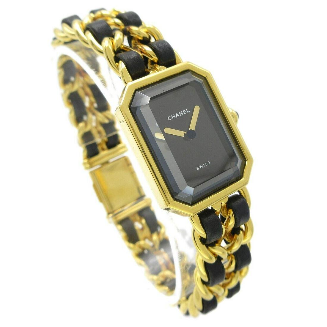 Chanel Premiere M.d.23372 #xl Quartz Wristwatch Watch Plaque Or G 20m ...