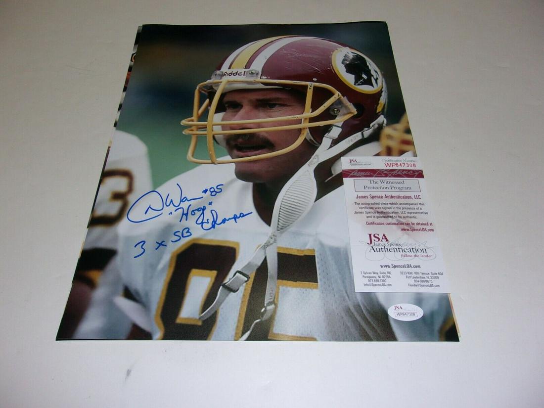 Don Warren Washington Redskins 3x Sb Champs Hogs Jsa/coa Signed 11x14 ...
