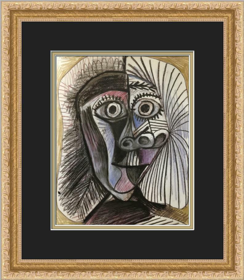 Pablo Picasso Head Newly Custom Framed Print Auction